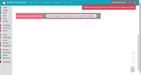 Unable To Connect Discord Token Invalid · Issue 3 · Skdhgscratch