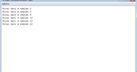 Bank Java Program Java Perulangan Dengan Nilai Tambah 2