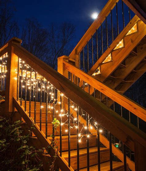 Outdoor String Lights Deck Railing At Stefanie Norton Blog