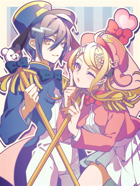 Saihara Shuichi Akamatsu Kaede And Monokuma Danganronpa And 1 More Drawn By Nota Sayaka