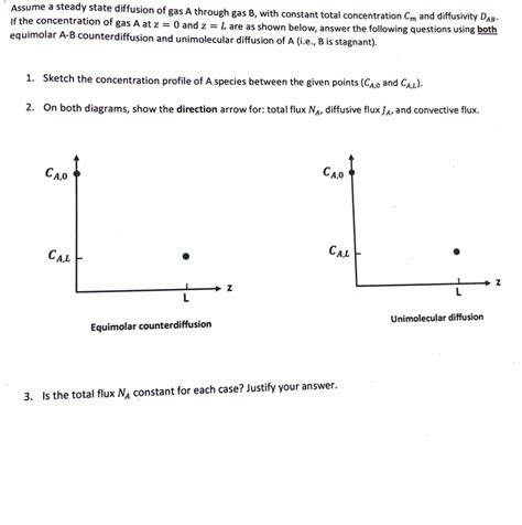 Solved Assume A Steady State Diffusion Of Gas A Through Gas
