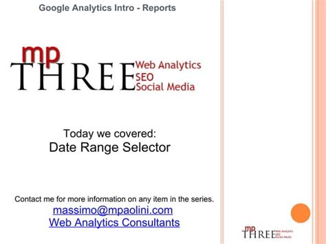 02 web analytics date range selector ppt