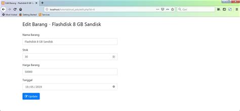 tutorial membuat crud native php dengan pdo mysql