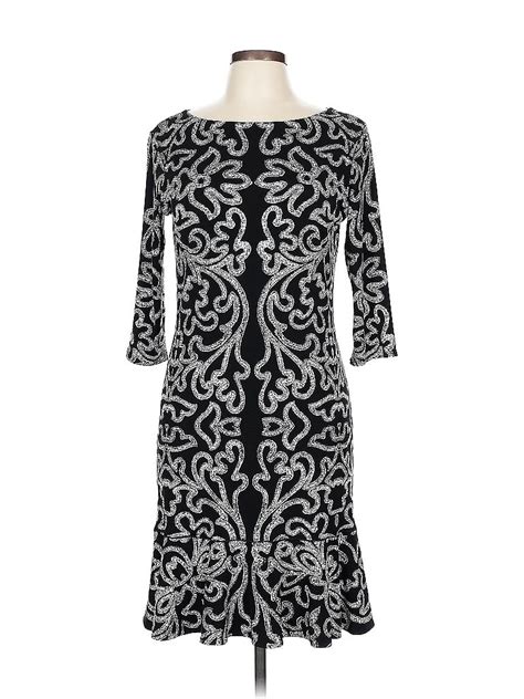 Eva Varro Graphic Gray Cocktail Dress Size L 81 Off Thredup