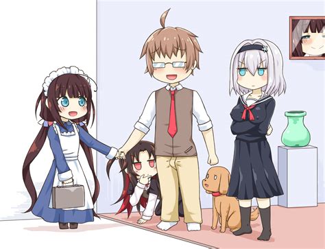 Hinatsuru Ai Sora Ginko Yashajin Ai And Kuzuryuu Yaichi Ryuuou No Oshigoto Drawn By