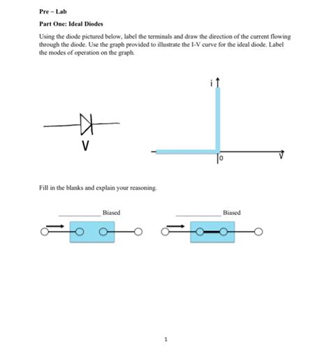 Solved Pre Lab Part One Ideal Diodes Using The Diode Chegg Com