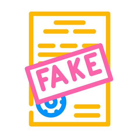 Fake Document Color Icon Vector Illustration 8369515 Vector Art At Vecteezy