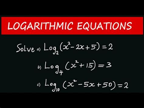 Easy Logarithmic Equations