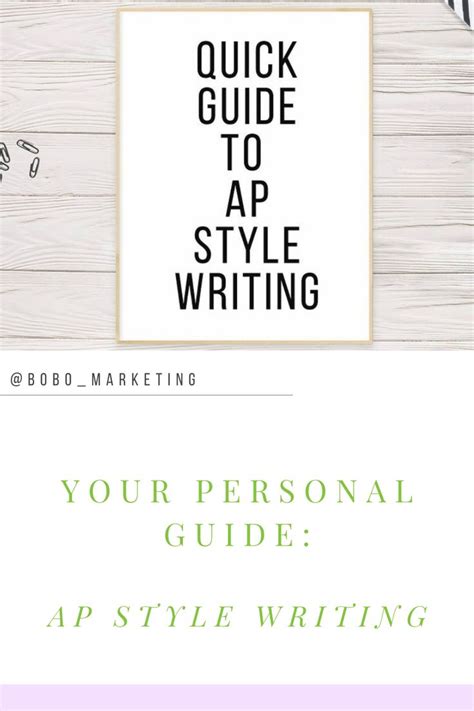 Quick Guide To AP Style Writing
