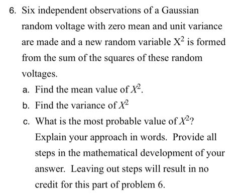 solved 6 six independent observations of a gaussian random