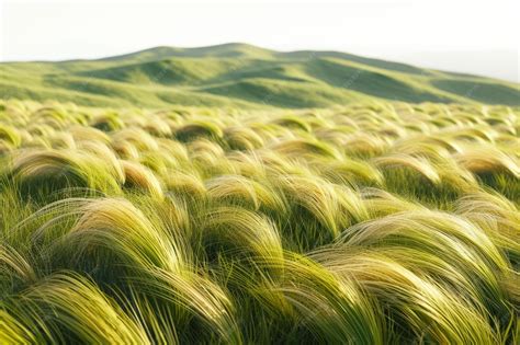 Premium Photo Windy Grass Field