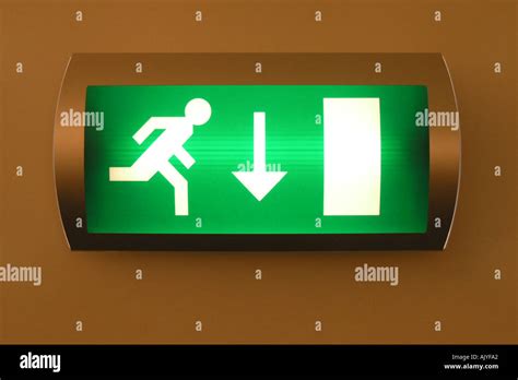 Emergency Exit Sign Stock Photo Alamy