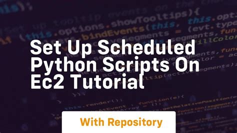 Set Up Scheduled Python Scripts On Ec2 Tutorial Youtube