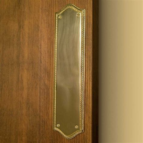 Rope Design Brass Push Plate In Polished Brass Signature Hardware Door Push Plates Bronze