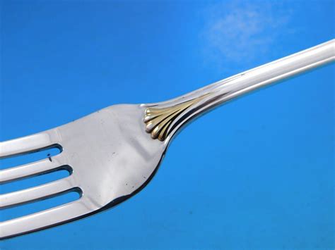 Regency Shell Golden By Lunt Sterling Silver Flatware Set For 8 Service