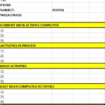 Top Weekly Status Report Template Excel Word Template