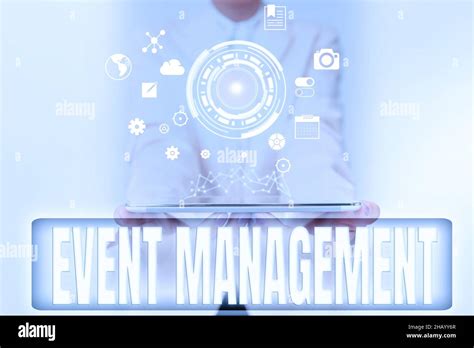 Handwriting Text Event Management Business Showcase Creation And Development Of Large Scale