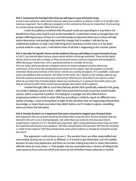 Audience And Argument Summary Pdf