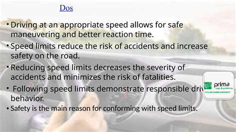 Speed Limits And Observation On Designated Roadspptx