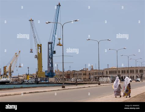 Eritrean Women Passin By The Commercial Port Northern Red Sea Massawa Eritrea Stock Photo Alamy