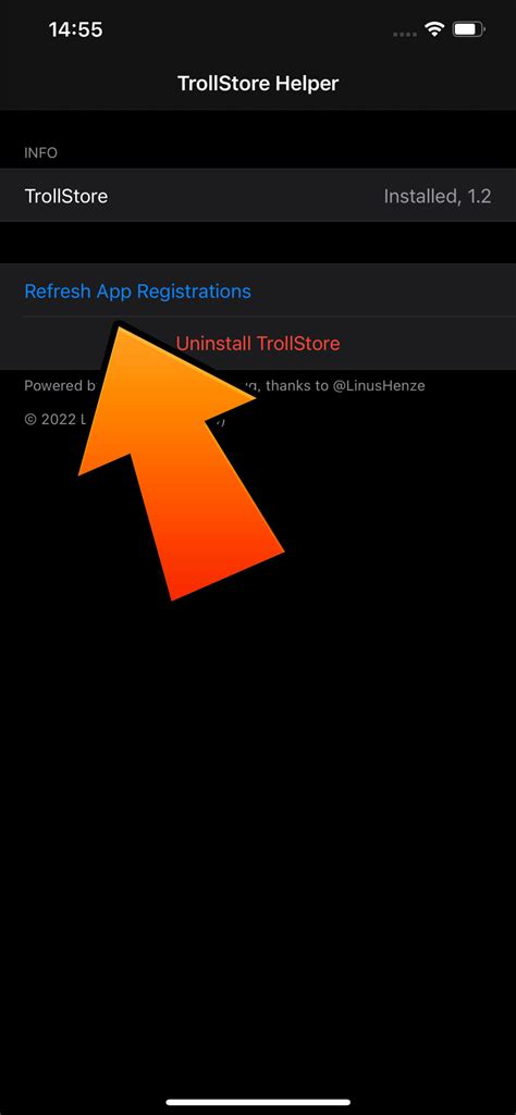 TrollStoreからインストールしたアプリがもう利用できませんと起動できなくなった際の対処方法 TrollStore Tools 4 Hack
