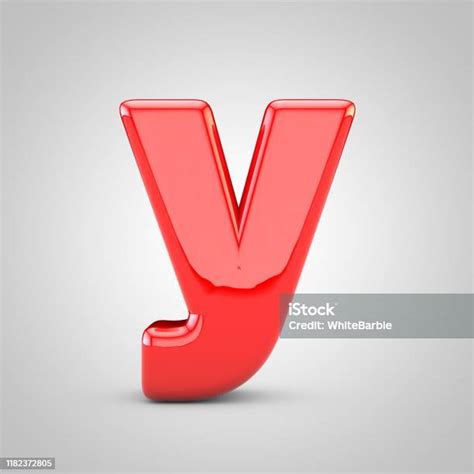 3d 빨간색 문자 Y 소문자 격리 흰색 배경 0명에 대한 스톡 사진 및 기타 이미지 0명 3차원 형태 금속의 Istock