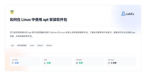 如何在 Linux 中使用 Apt 安装软件包 Labex