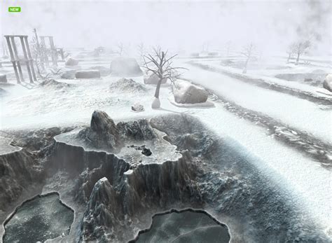 Released Tileable Snowy Winter Terrain Lakes And Ponds Modular