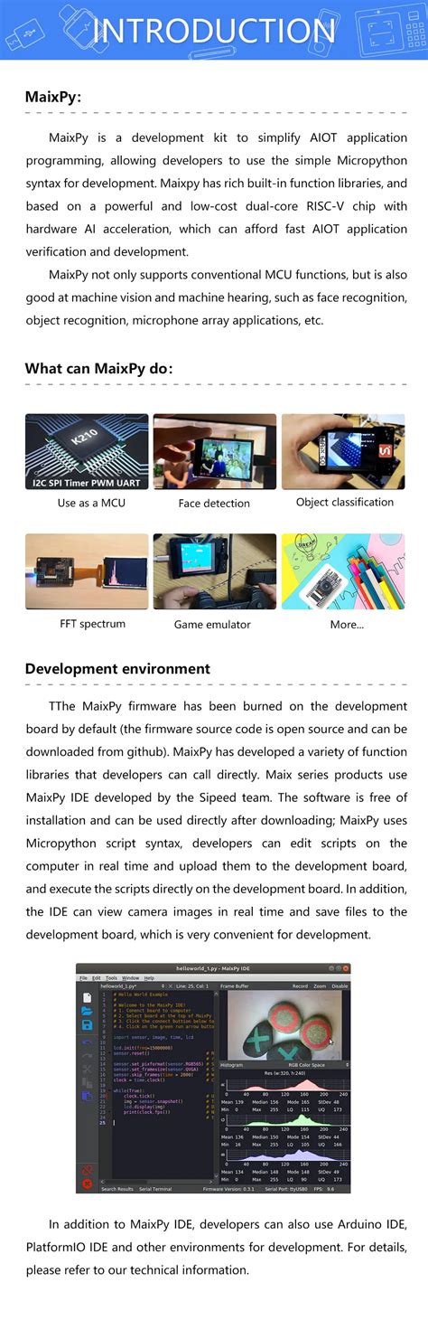 Custom Custom Maix Duino Kit K210 Risc V Ai Lot Esp32 With Gc0328 Cam