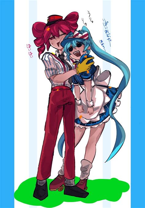 Hatsune Miku Kasane Teto Mesmerizer Vocaloid Utau Vocaloid Black Footwear Commentary