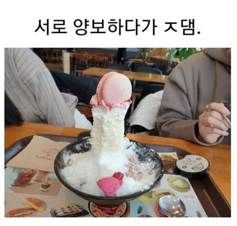 빙수 위 아이스크림 양보하다 벌어진 대참사