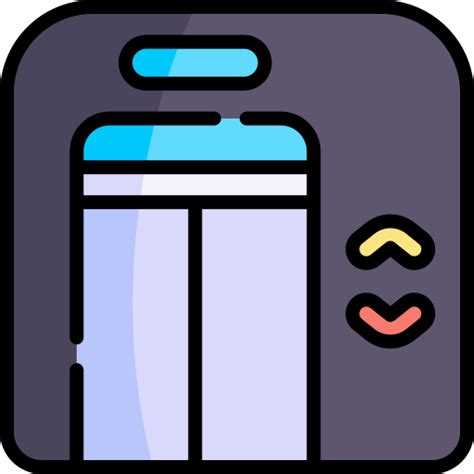 Elevator Kawaii Lineal Color Icon