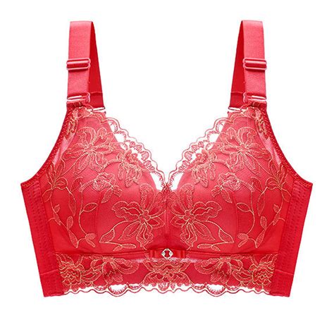 Lovskoo 2024 Womens Lace Wireless Bra Lacy Full Coverage Bra For Women