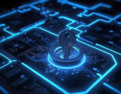 Glowing Blue Digital Key On Circuit Board Importance Of Cybersecurity In Digital Age Secure