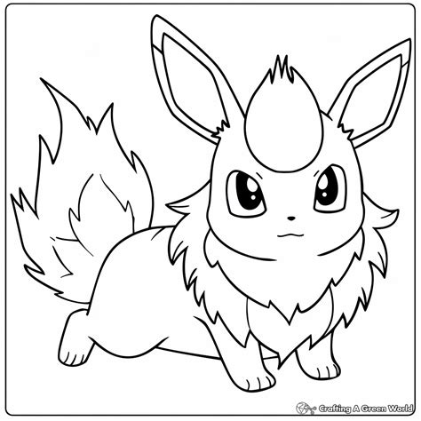 Flareon Coloring Pages Free And Printable