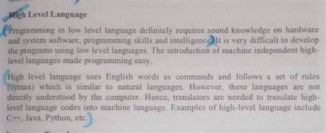 high level language programming in low level language definitely requires