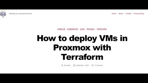 Tutorial How To Deploy Vms In Proxmox Using Terraform Youtube