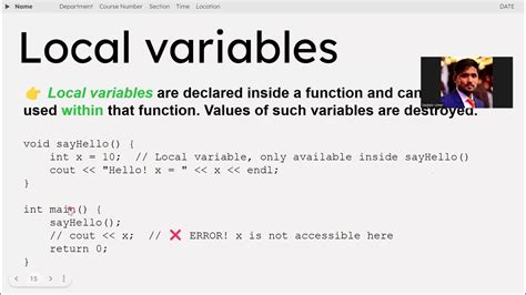 Chap 6 Built In Vs User Defined Functions Scope Of Variables Youtube