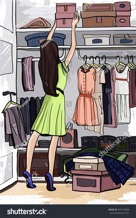 Young Attractive Beautiful Longhaired Tall Girl Stock Illustration 435173608 Shutterstock