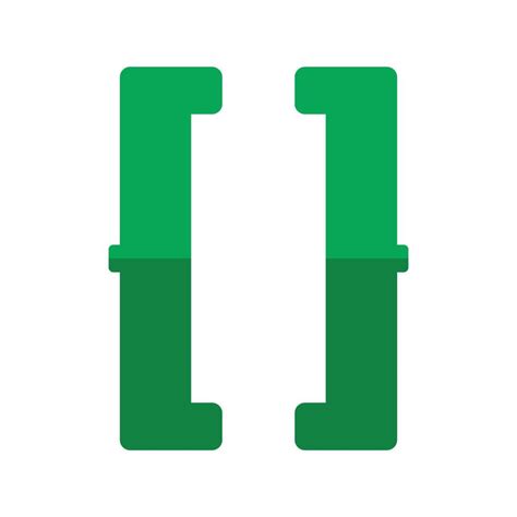 Green Square Brackets Showing Programming Code On White Background 55632505 Vector Art At Vecteezy