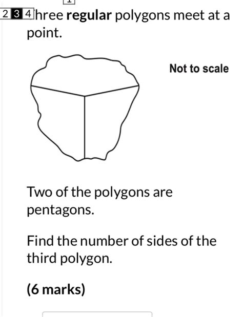 Solved 2 § 4 Hree Regular Polygons Meet At A Point Not To Scale Two