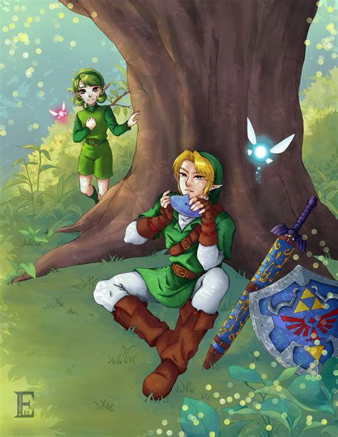 Link And Saria Legend Of Zelda Legend Zelda Art