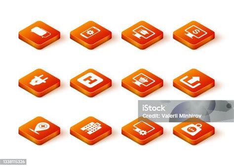 교차 병원 건물 전기 플러그 병원 컴퓨터 모니터 및 장비 및 모니터 쇼핑 바구니 아이콘으로 의료 위치를 설정합니다 벡터 0명에