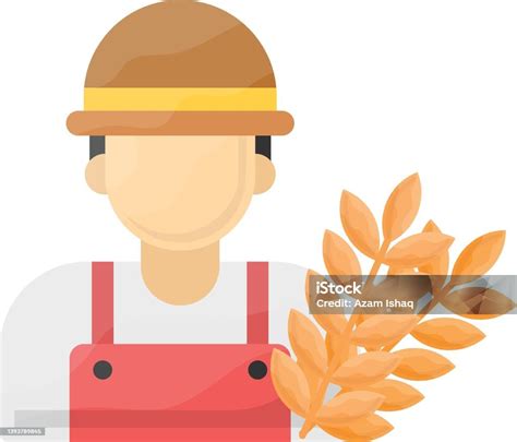 Sharecropper 개념 Farmhand 벡터 컬러 아이콘 디자인 농업 및 농업 기호 마을 생활 표지판 농촌 및 가축 스톡 일러스트레이션 경제에 대한 스톡 벡터 아트 및