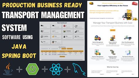 Comprehensive Overview Of A Transport Management System Built With Spring Boot And React Js