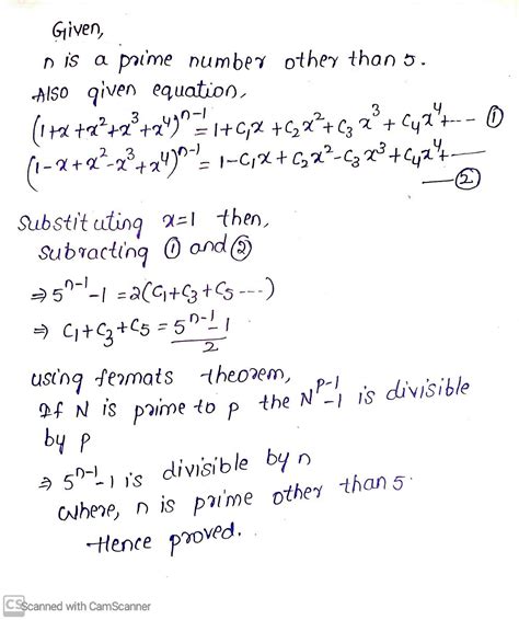 Prove That The Sum Of The Coefficient Of The Odd Powers Of X The Expansion Of Left Right 1