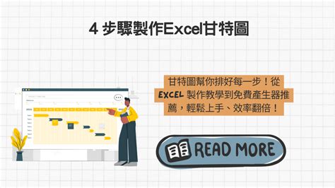 甘特圖表怎麼做？4步驟製作excel甘特圖、產生器推薦