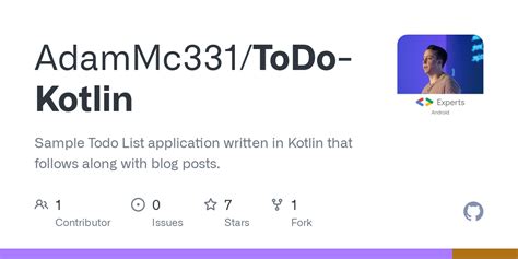 Github Adammc331todo Kotlin Sample Todo List Application Written In Kotlin That Follows