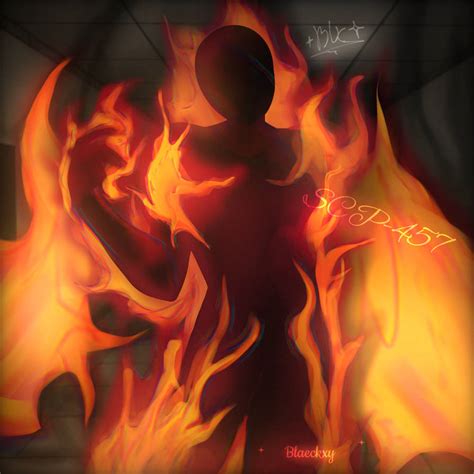 Scp 457 The Burning Man Fanart By Therandomblaeckxy On Deviantart