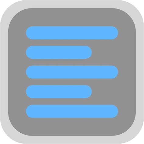 Horizontal Left Align Flat Round Corner Icon 42968083 Vector Art At